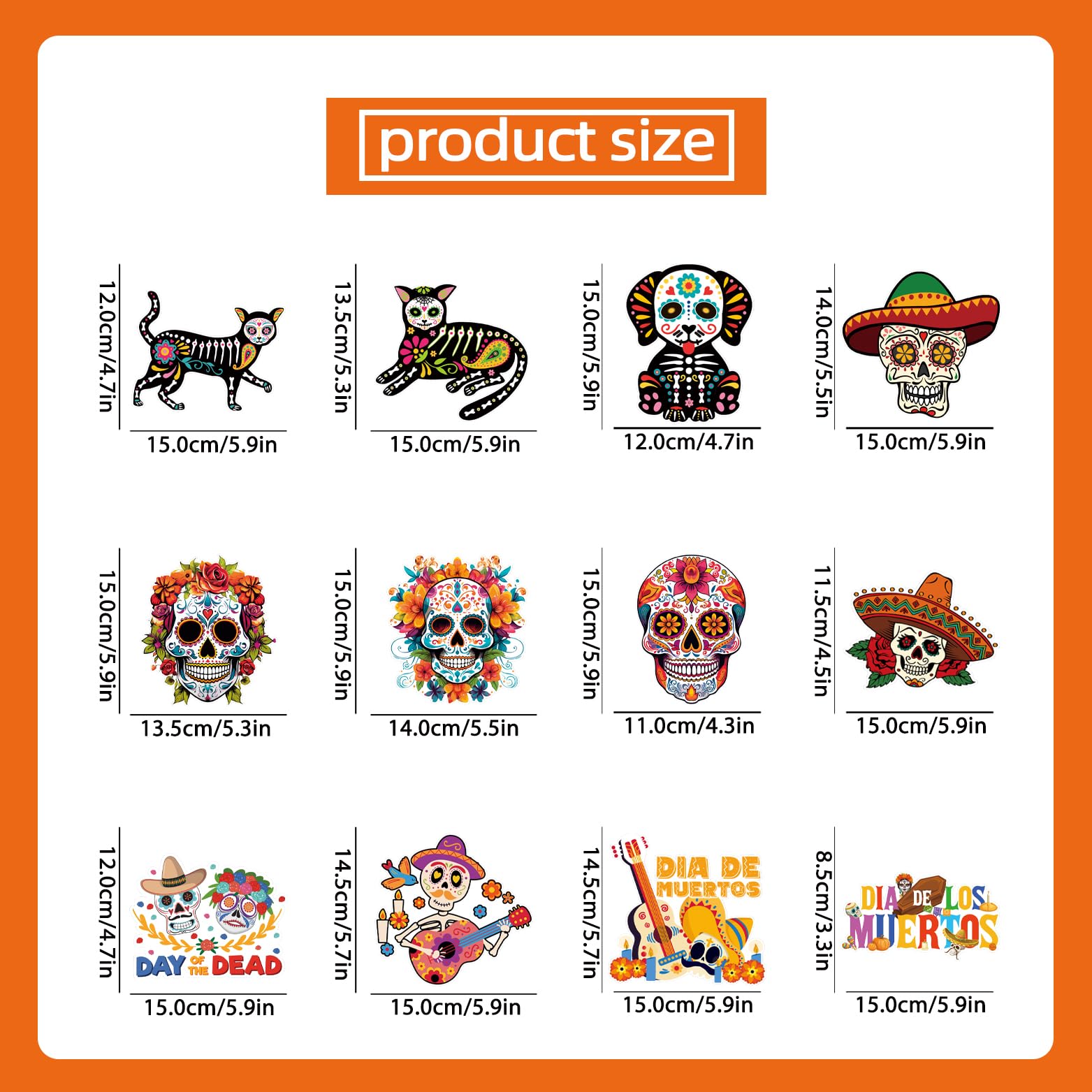 Day of the Dead Decorations for Altar NO-DIY Dia De Los Muertos Party Supplies Include 2pcs Dia De Los Muertos Banner and 12pcs Double Sided Day of the Dead Hanging Swirl for Mexican Halloween Party