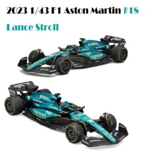 HTLNUZD Bburag New 2023 1/43 F1 AMR23#18 Stroll Alloy Racing Formula One for Aston Martin Adult Model Car DieCast Hardcover Version Collectible