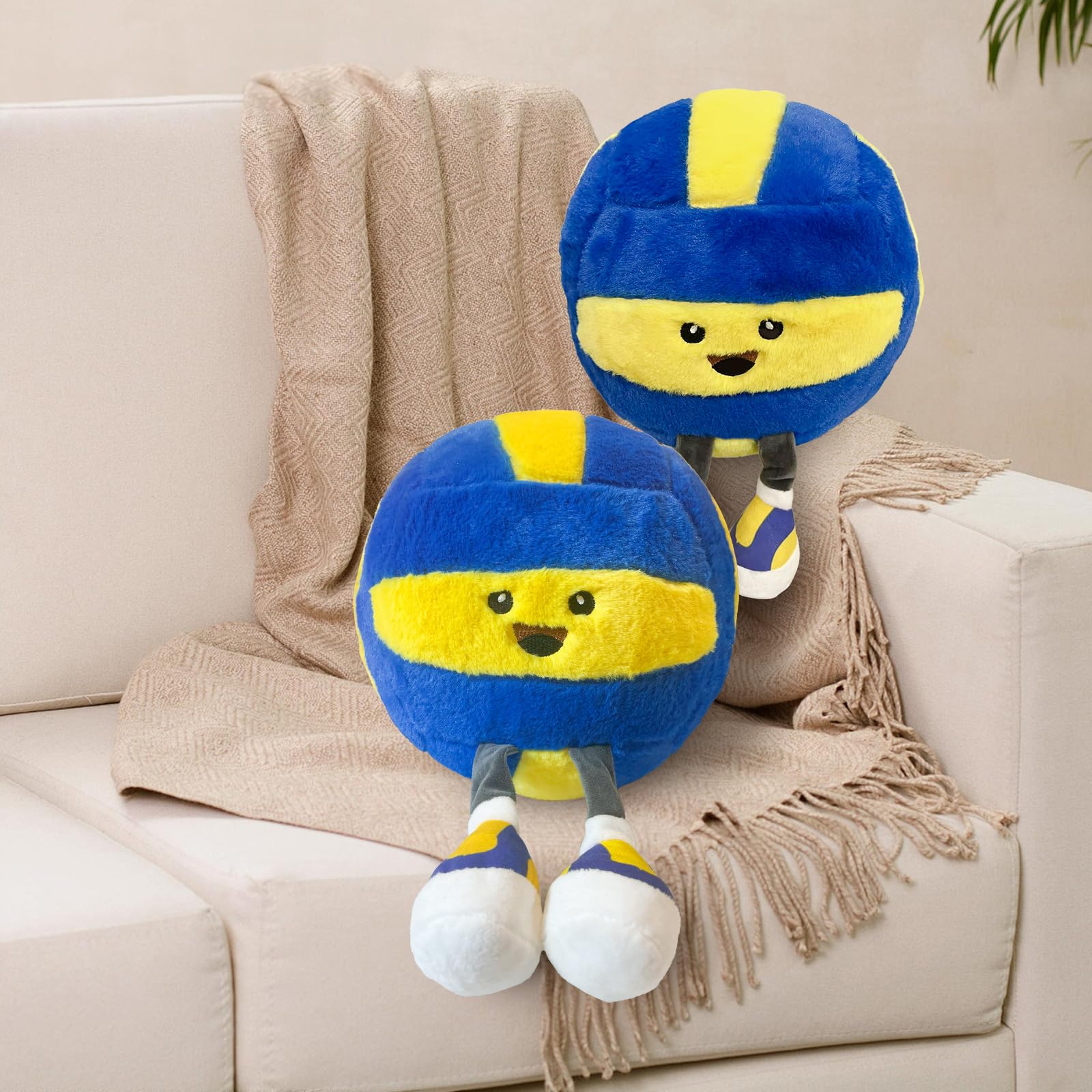 Volleyball Pillow Soft Sports Pillows Funny Volleyball Stuffed Plush Volleyball Gifts for Boys and Girls, Cute Volleyball Room Decor (Volleyball)