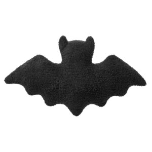 mokoggiri stuffed animal bat plush stuffed bats figures throw pillow gifts home decor halloween decorations (black, 12 x 7 inch)