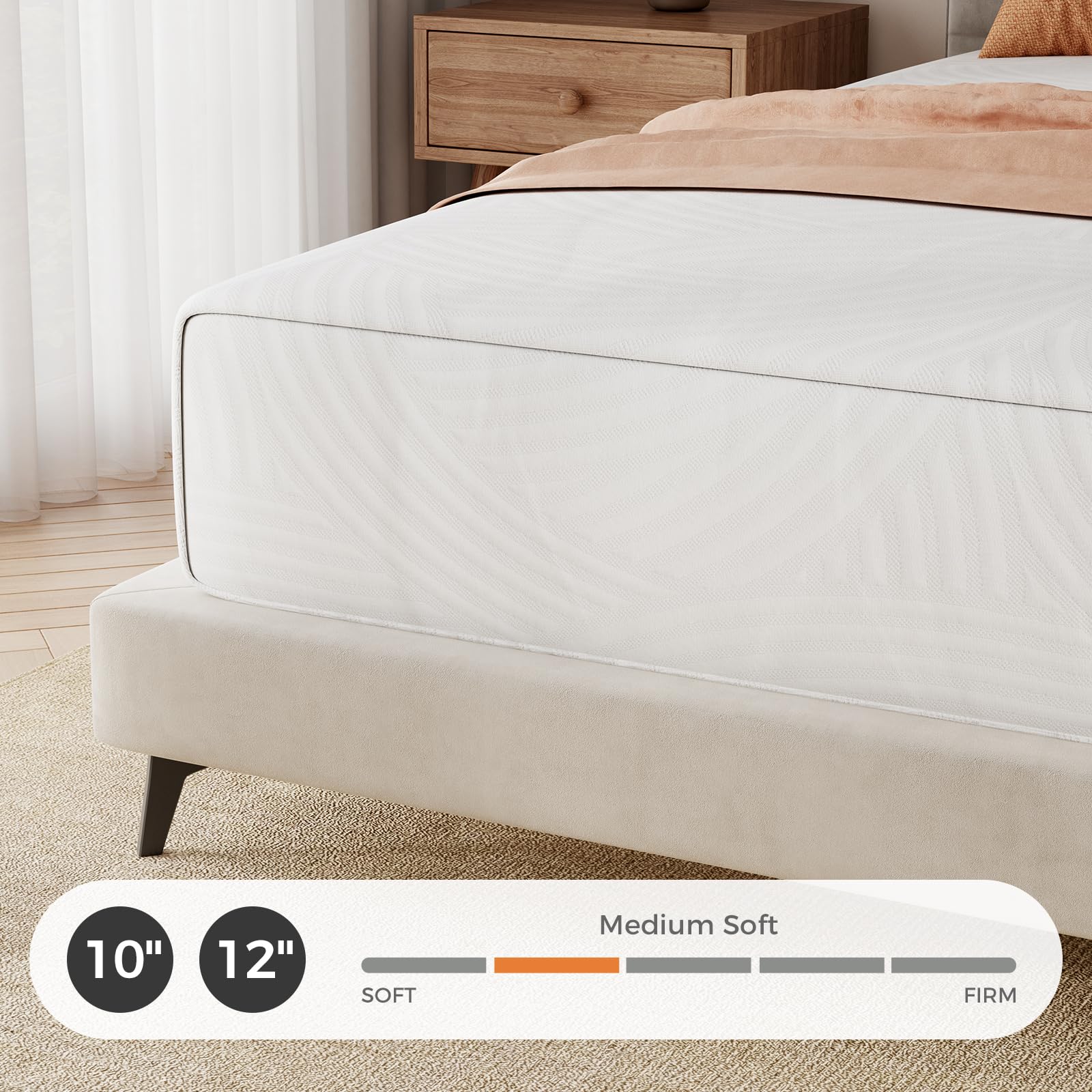 Sweetnight Queen Size Mattress 10 Inch Memory Foam Queen Mattress in a Box for Pressure Relief & Motion Isolation, Plush Queen Bed Mattresses CertiPUR-US Certified