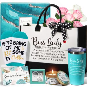 boss gifts for women her, christmas gifts for boss woman, best boss lady gifts for women cool gifts for bosses female, funny boss appreciation gifts birthday farewell gifts for boss w/ canvas tote bag