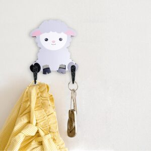 Midrean 3Pack Wood Decorative Cute Unique Fun Colorful Animal Kids Coat Rack Towel Wall Mount Hooks