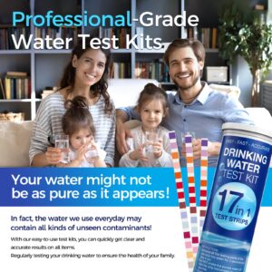 21 in 1 Drinking Water Testing Kit, 145 Test Strips - Mighty Care Home Tap and Well Water Test Kit for Hardness, Lead, Iron, Copper, Chlorine, Fluoride