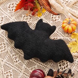 Mokoggiri Stuffed Animal Bat Plush Stuffed Bats Figures Throw Pillow Gifts Home Decor Halloween Decorations (Black, 12 x 7 inch)