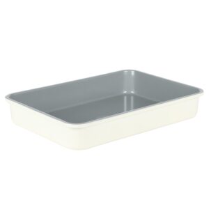 sur la table kitchen essentials bake sale 9 x 13 inch pfa free ceramic nonstick roaster/cake/baking pan - linen white