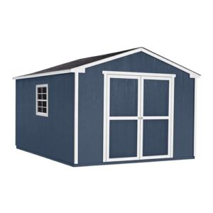 handy home products charleston value gable 10x16 do-it-yourself wooden storage shed with floor