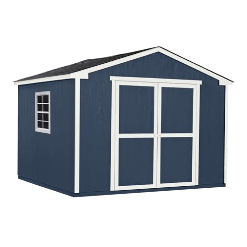 Handy Home Products Charleston Value Gable 10x10 Do-It-Yourself Wooden Storage Shed with Floor