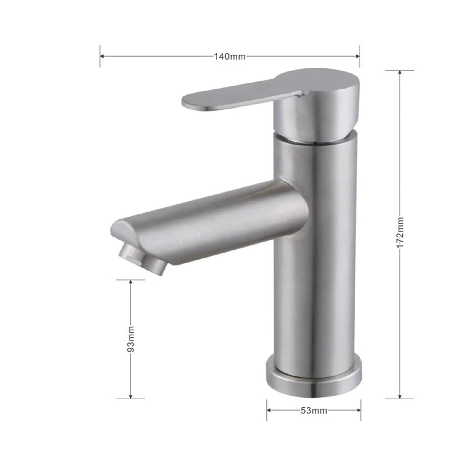 Kitchen Faucet Hot and Cold Water Tap Washbasin Basin Faucets Bathroom Bathtub Accessories Set Sink Bath Mixer(Silver)