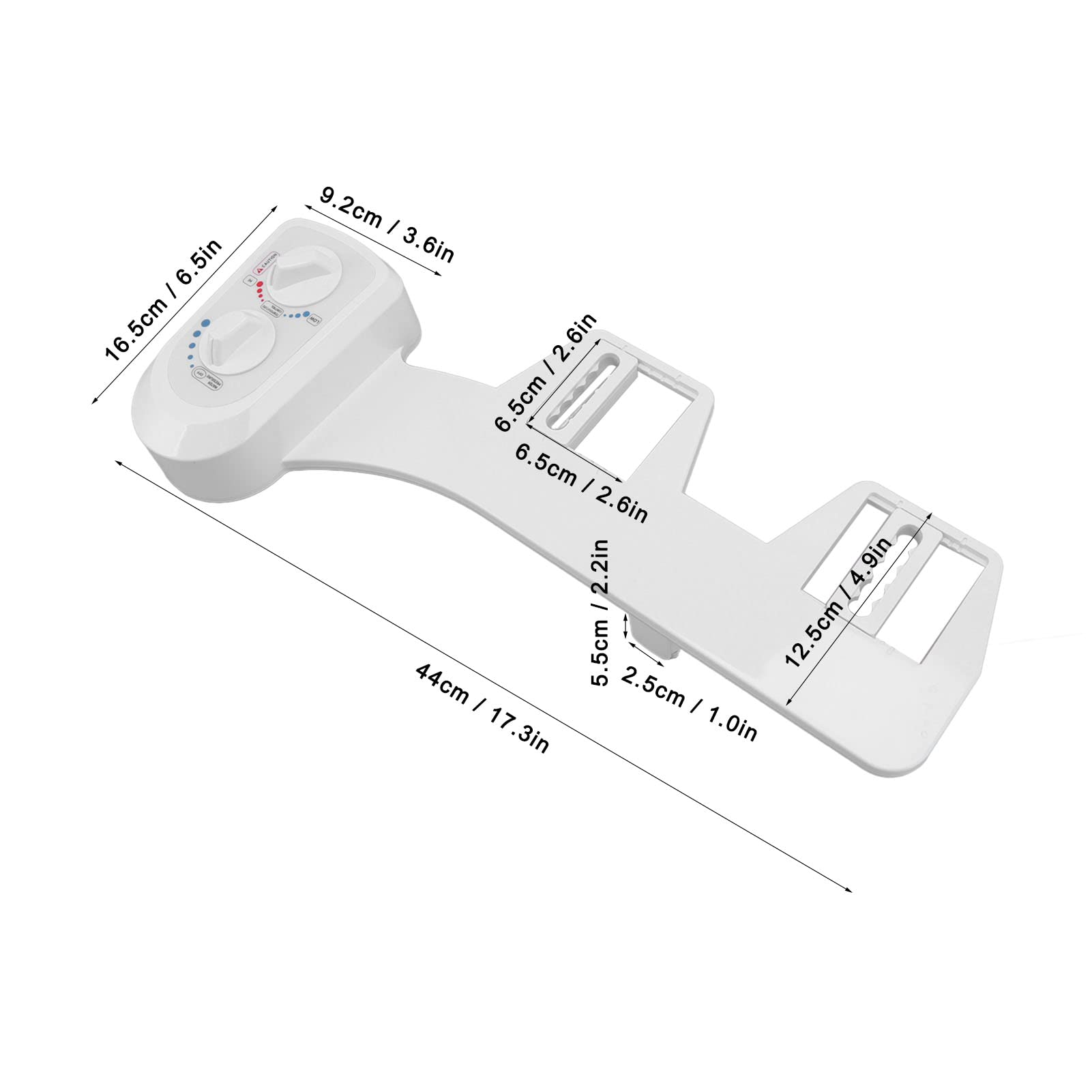 Bidet Attachment,Toilet Bidet Double Knob Movable Nozzle,Non Electric Self Cleaning Bidet Attachment for Home Bathroom