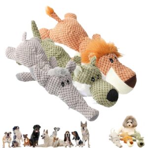 gdsafs designed for heavy chewers, large plush dog toy, robust animal designed for heavy chewers, wowpetsmart animals for heavy chewers tough stuffed animals suitable for all types of dogs (3pcs)