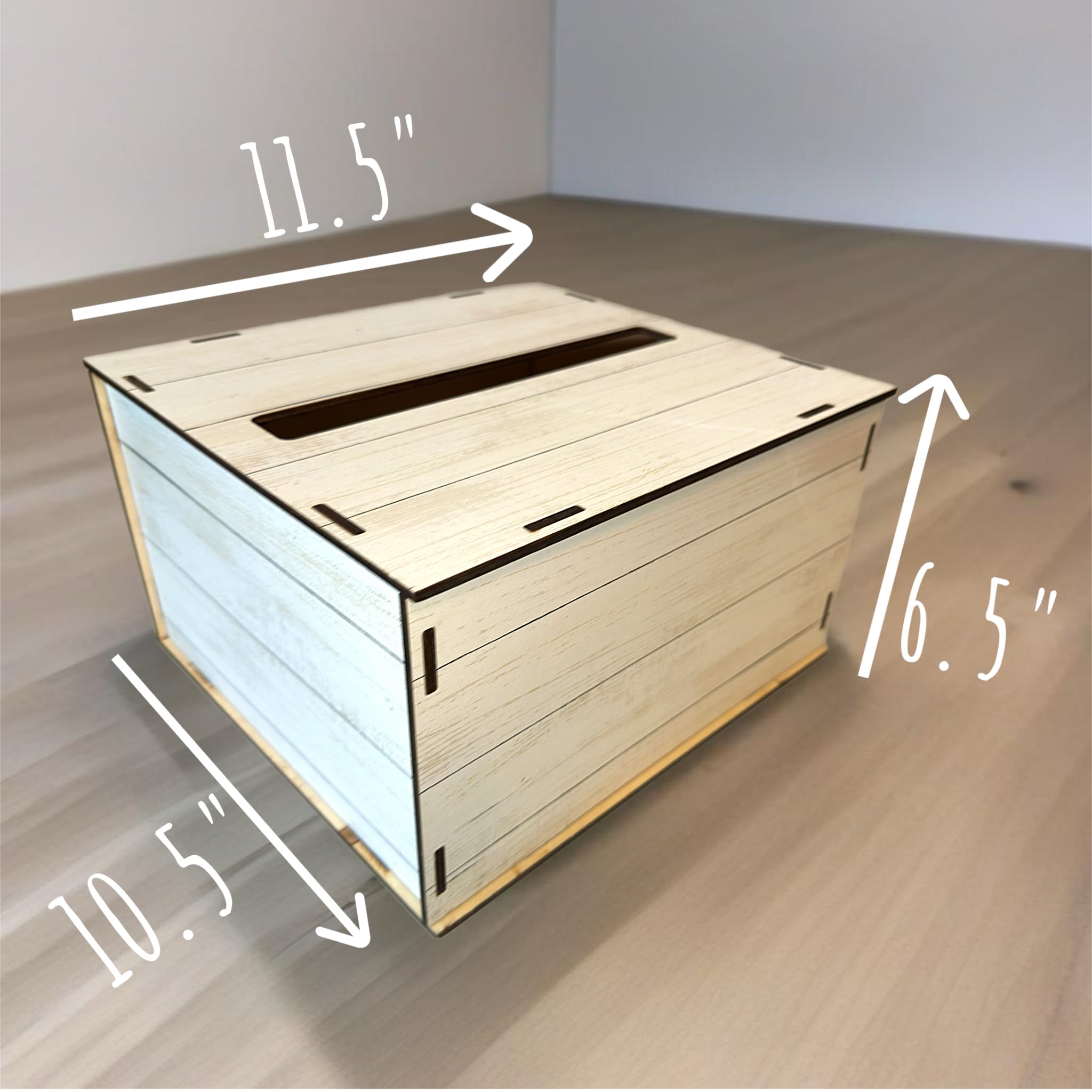 Wooden Wedding Card Box for Reception money Envelopes,Bridal & baby Showers, Graduations or engagements (Rustic White)