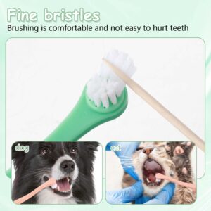 Lusofie 4pcs Dog Toothbrush Mini Head Puppy Toothbrush for Pet Toothbrush Cleaning Kit，Small Tooth Brush for Puppies Cat Tooth Brush Soft Bristles Small Dog Toothbrush Brushing Kit