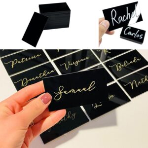 50pcs black acrylic table place card for wedding diy table seating cards wedding supplies decoration