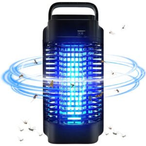 bug zapper outdoor, electric mosquito zapper insect fly zapper outdoor indoor, 4ft power cord, 18w uv tube, plug in mosquito killer for patio yard home