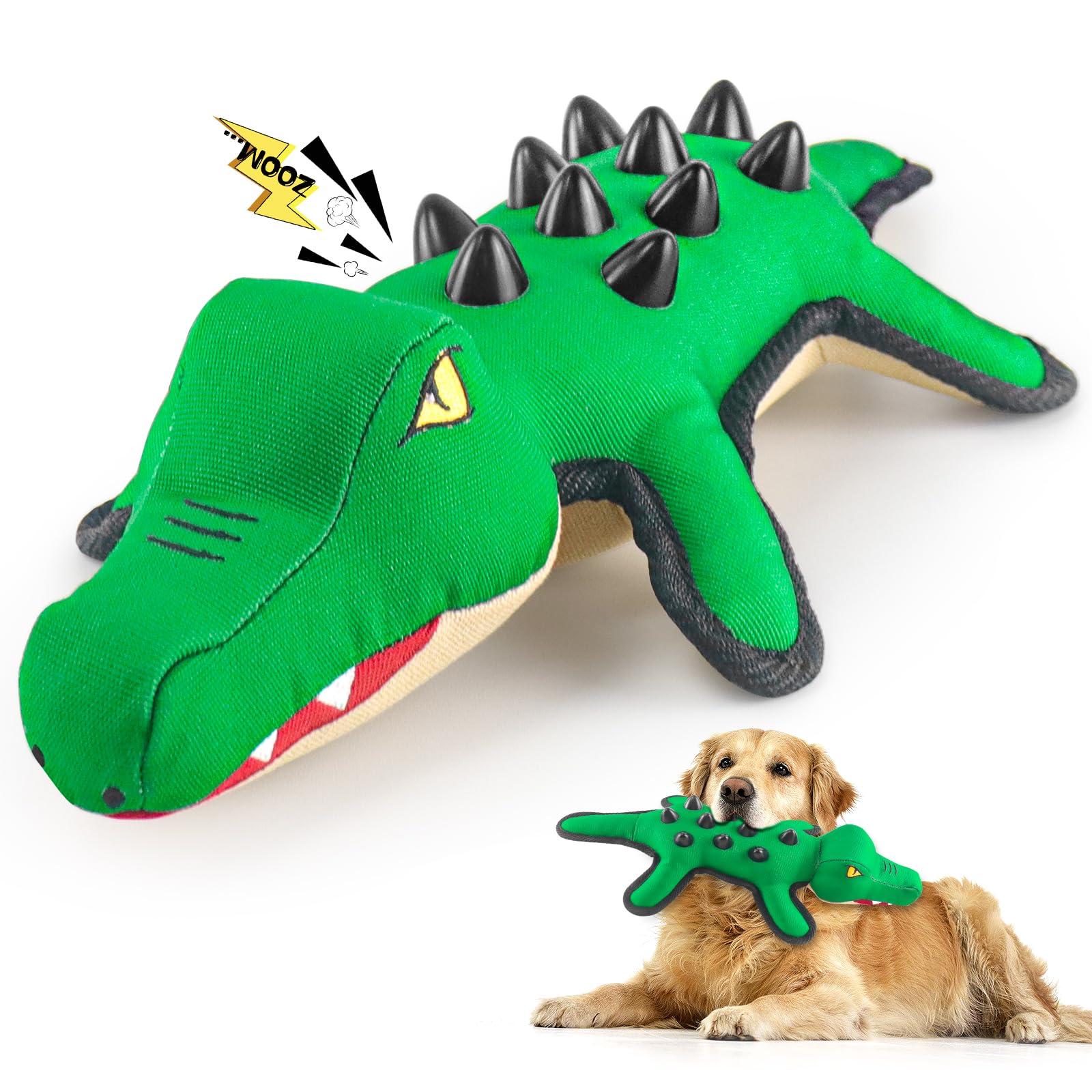 Fuufome Squeaky Dog Toys for All Breeds:Interactive and Puppy Teething Toys with Upgraded Fabric-Stuffed Animals Dog Toys for Boredom and Stimulating to Keep Them Busy