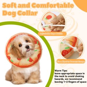 BALAPET Soft Dog Recovery Collar, Comfortable Lightweight Adjustable Pet Cone Collar for After Surgery, Cute Funny Pizza Shapes Elizabethan Collar for Small Dog Cat Prevent from Licking Wounds(M)