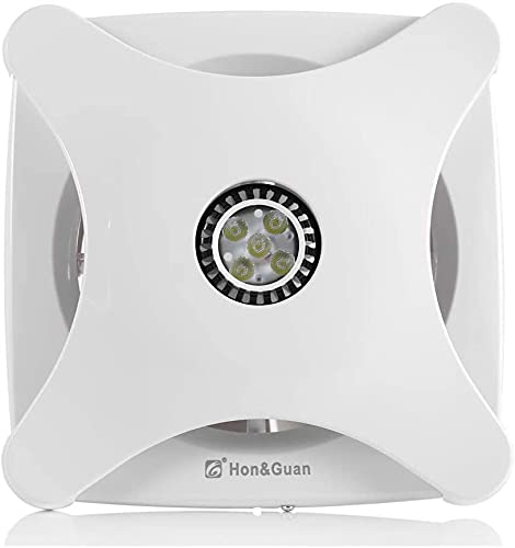 DEIGEHJRE 28W Bathroom Ceiling Ventilation Fan, with LED Air Vent Exhaust Bath Toilet