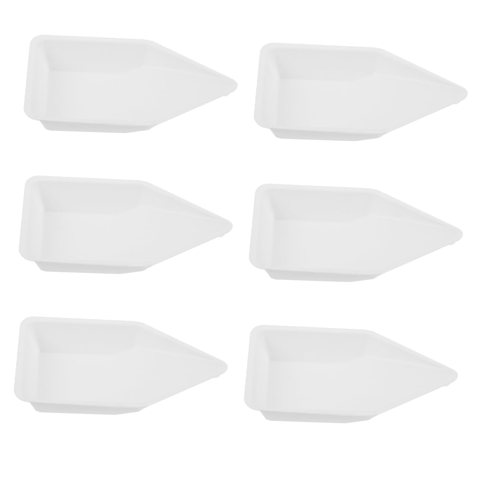 CATIEBYE 10pcs Weighing Boat Square Tray Small Containers Weighing Dish Weight Boat Lab Weight Bottle Chemistry Small Weigh Boat Mixing Tray Fast Pouring Jewelry Scale Tray White Plastic