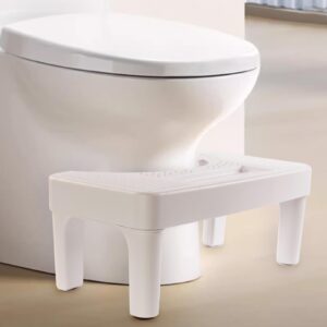 6.7 inch toilet stool for bathroom,non-slip potty stool for pooping,toilet step stool for adults/seniors/kids