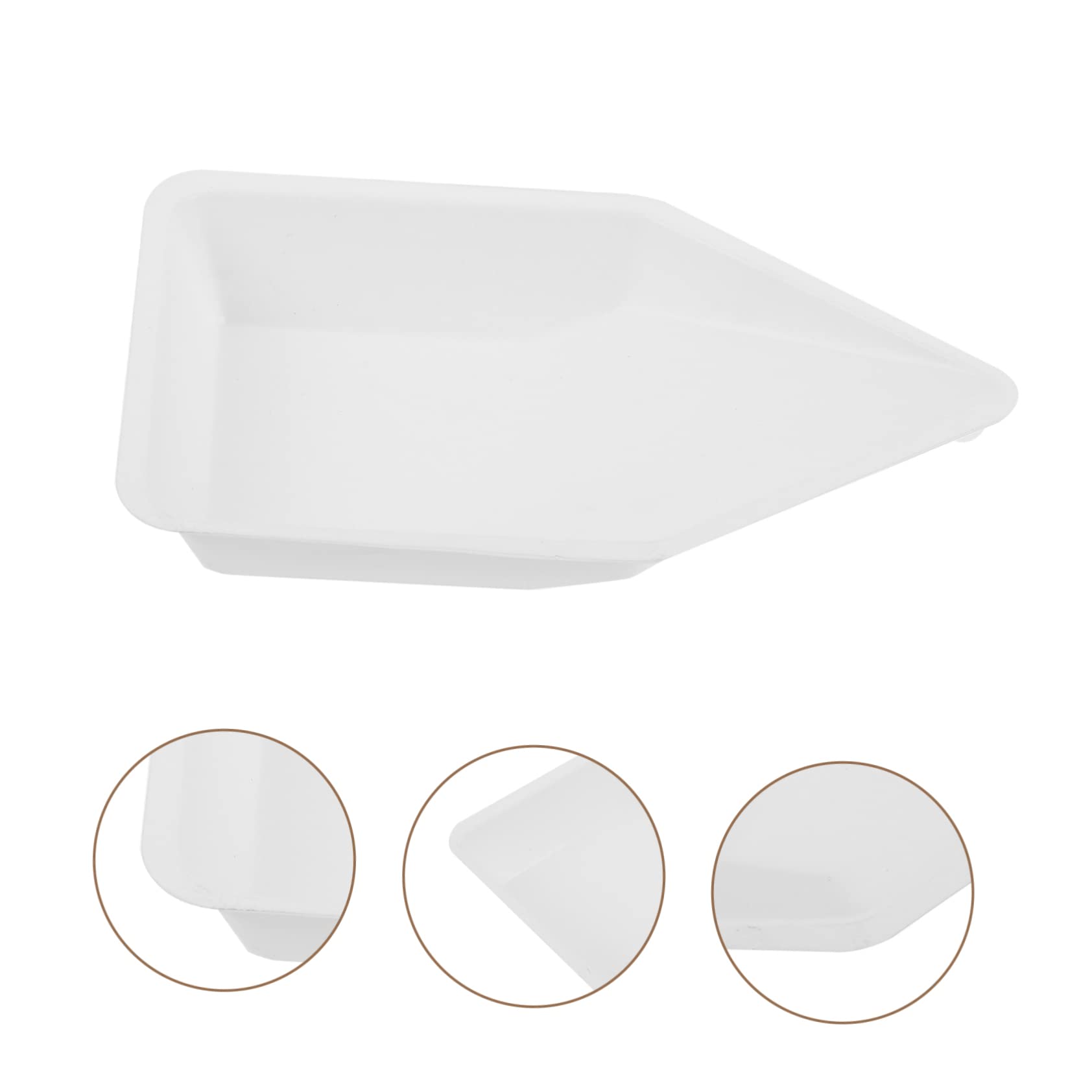 CATIEBYE 10pcs Weighing Boat Square Tray Small Containers Weighing Dish Weight Boat Lab Weight Bottle Chemistry Small Weigh Boat Mixing Tray Fast Pouring Jewelry Scale Tray White Plastic