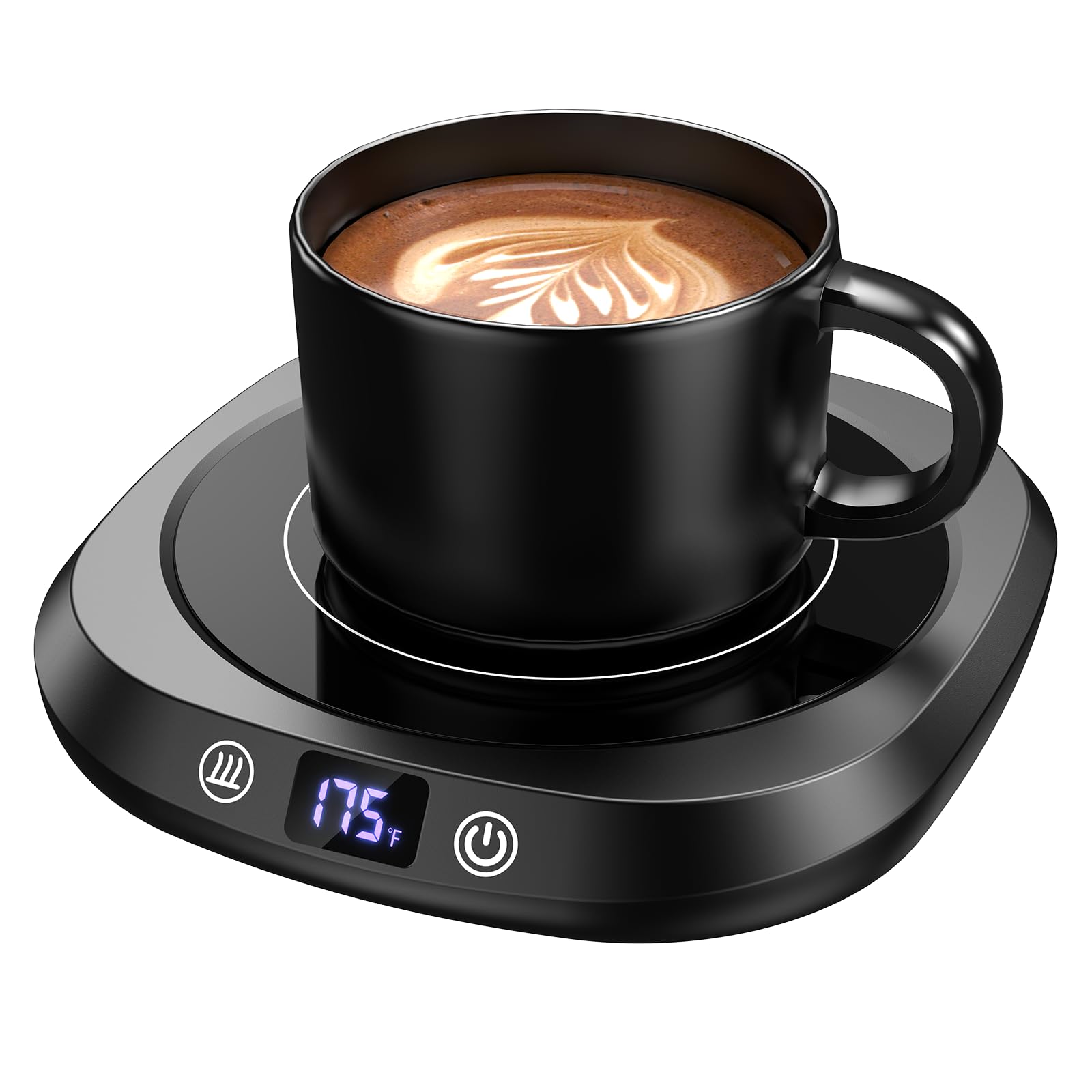 Coffee Mug Warmer -4S Fastest Heating Coffee Cup Warmer for Desk，5 Temp & 1-12H Timer Settings Auto Shutoff Candle Warmer,Ideal Coffee Gift Accessories with Greeting Card Keep Beverages Coffee Warmer