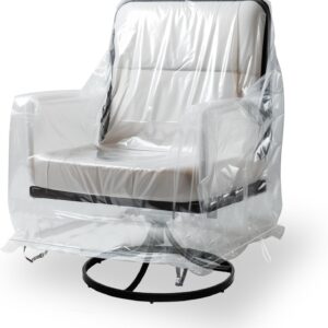 Outdoor Swivel Lounge Chair Cover ,Waterproof Outdoor Chair Covers,Patio Swivel Chair Covers for Outdoor Furniture (1Pack-Transparency, 30" W x 34" D x 38.5" H) (CRYSTAL, 30" W x 34" D x 38.5" H)