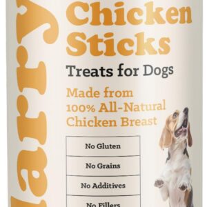 Larry Chicken Strips for Dogs (6 oz) - Single Ingredient Dog Treat - Dehydrated Real Meat Dog Treats Natural Chicken Sticks Dog Jerky Treats Sourced in The USA - 6 oz (Pack of 1)