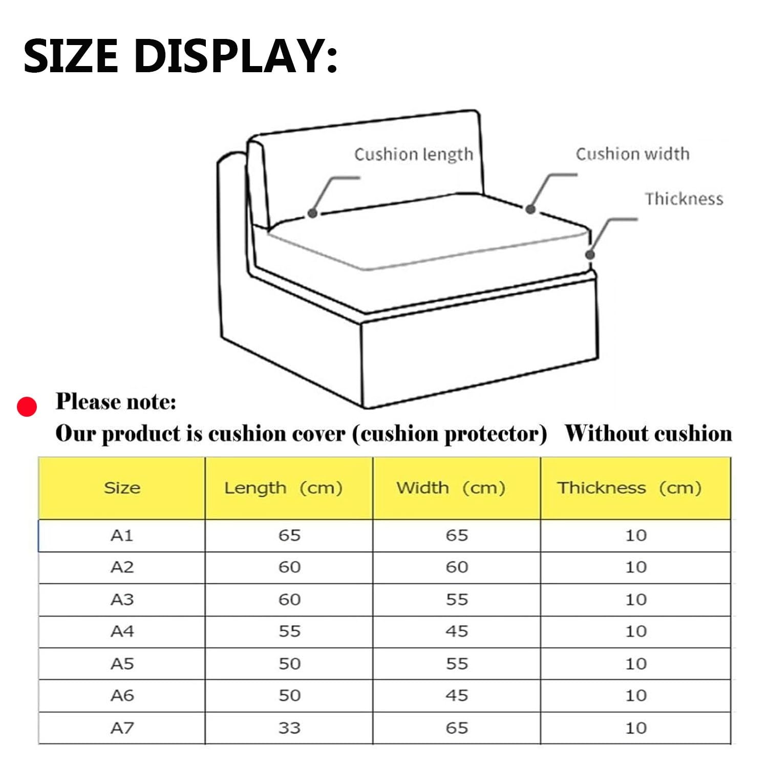 BLLMTEAR Outdoor Cushion Slipcovers for Patio Furniture 20/24in Patio Cushion Covers Replacement Waterproof with Zipper for Outdoor Furniture, Patio Sofa Couch, Covers Only(Colour13,60x55cm/24x22in)