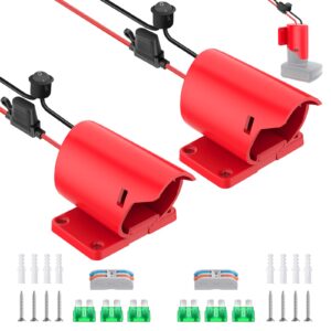 koezeoi 2 packs power wheel adapter for milwaukee m12 battery adapter 12v power wheel battery conversion kit with fuse & switch & wire terminals 12awg wire for diy ride on truck and rc toys