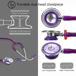 Stethoscope For Doctors And Nurses Micro Plus Aluminium Acoustic Waterproof Lightweight Chest Piece with Flexible Latex Free Tube & Soft Sealing Ear Knobs