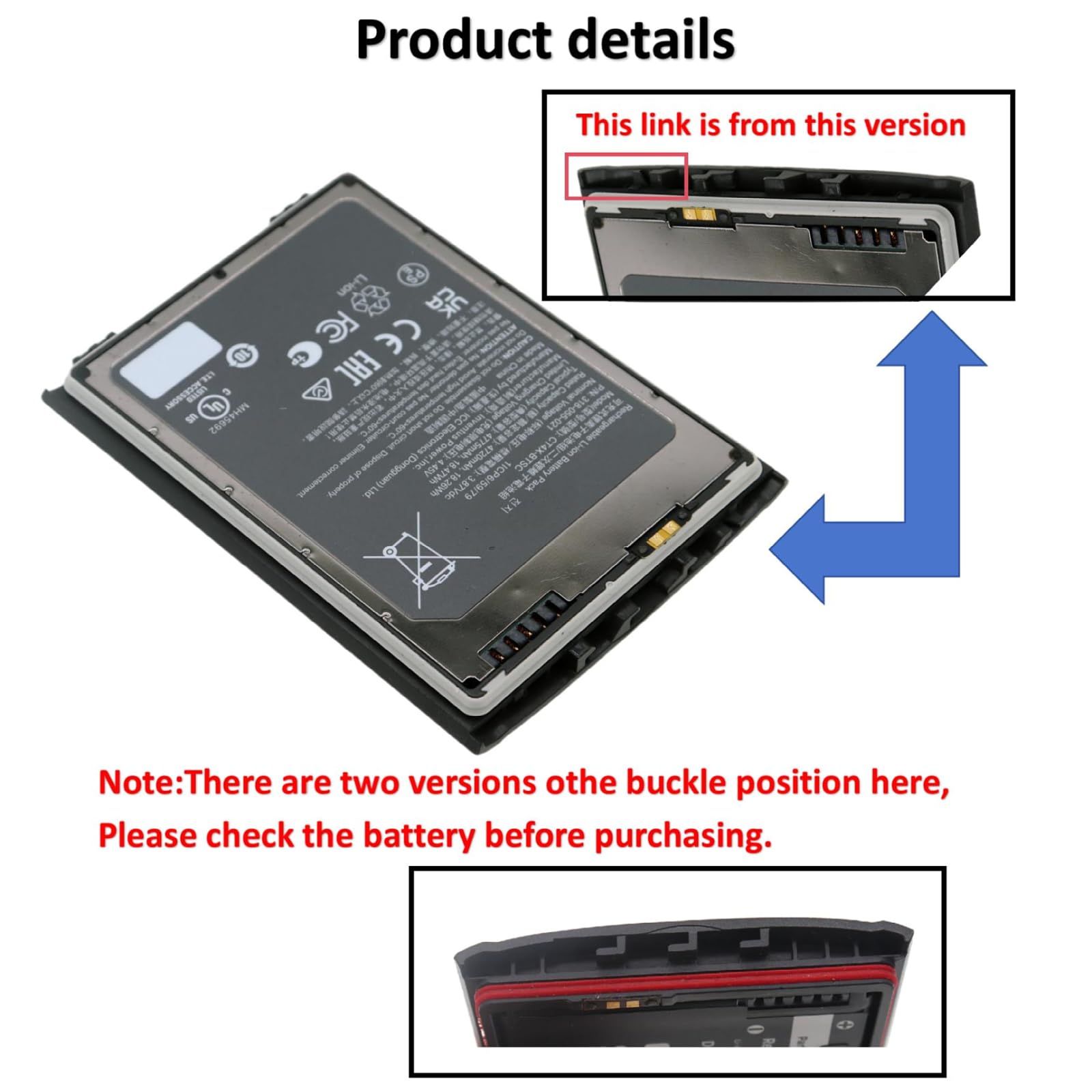 Youejoeq CT4X-BTSC Battery Replacement for Honeywell CT45 CT47 MDE Barcode Scanner,PN.318-055-021 Battery 4720mAh 3.87V Li Ion