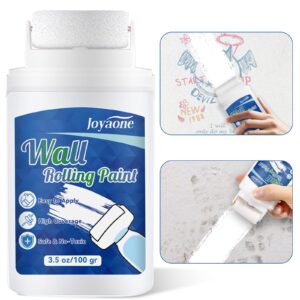 white paint for wall, portable integrated paint roller, easy to apply small drywall repair kit, fast-drying white paint, water-based wall paint touch up (xgs-1pack)