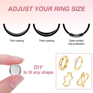 Invisible Ring Size Adjuster, Ring Resizer for Loose Ring, Ring Guards for Woman and Man Ring, Ring Adjuster Adhesive UV Light Easy to Use, Fit for Thin, Wide Rings, Unusual Rings