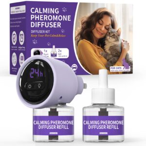 lesotc cat pheromones calming diffuser effectively relieve anxiety stress cat calming diffuser multicat pheromones diffuser refill reduce fighting spraying and scratching calm relaxing fits all cats