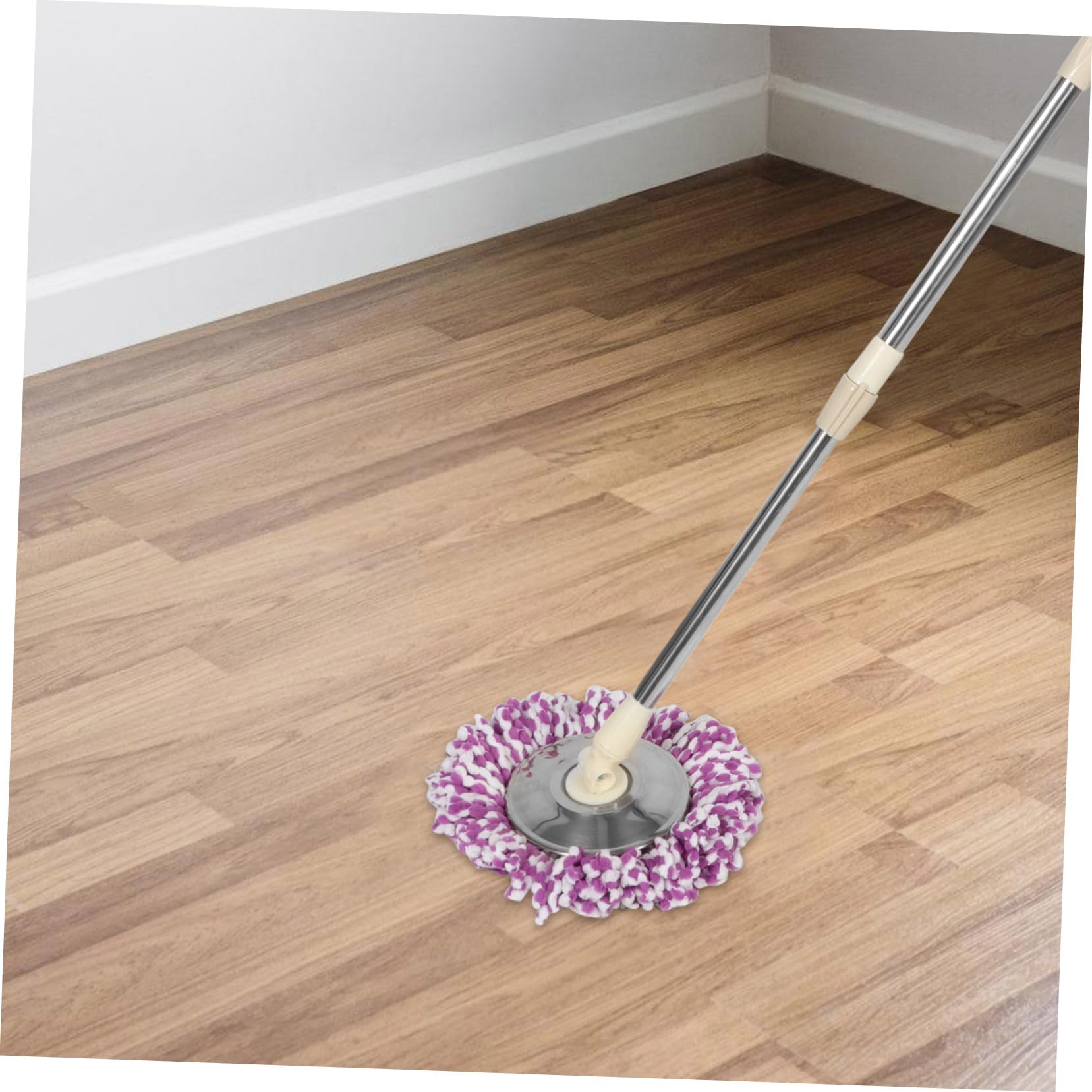 NOLITOY 1 Set Mop Rotary Mop Replacement Mop Stick Rotating Mop Rod Round Mop Detachable Mop Pole Extendable Floor Mop Industrial Mop Leaning Mop Detachable Rotary Mop Pole Plastic Pp