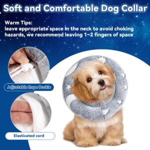 BALAPET Adjustable Soft Dog Cone Pet Recovery Collar for Dogs After Surgery Glow in The Dark Design Protective Elizabethan Collar Not Block Vision Fit for Dogs Recovery and Stop Licking(S)