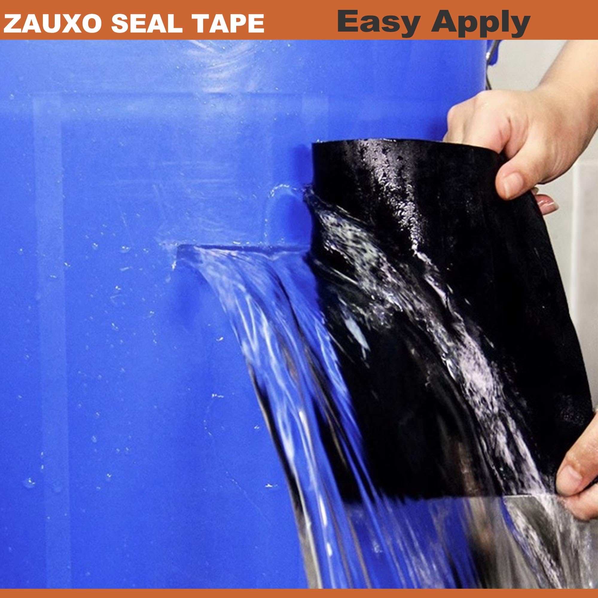 ZAUXO 4inX10ft Rubberized Seal Patch Tape - Waterproof Tape Seal and Patch Leaks for Home RV Roof Plumbing and Pool Repairs, Underwater, Indoor Outdoor