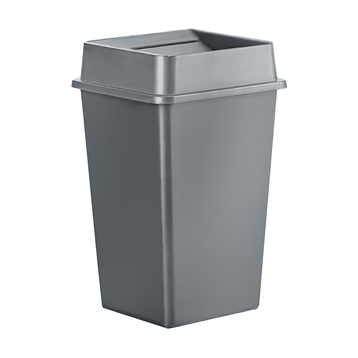 SunSierra Trash Cans 35 Gallon Square Garbage Can with Lid, Grey