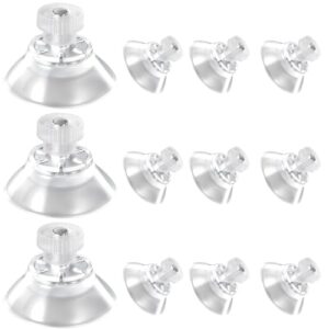 12 pack clear small suction cups,1 in suction cups for glass pvc plastic sucker pads extra strong adhesive suction cups without hooks for windows,bathroom walls,glass