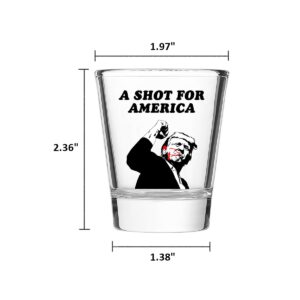 CosyWave Trump Shot Glass Donald Trump Merchandise White Elephant Gifts Assassination Glasses Fight 2024 Funny Gag Gift Merch Cup