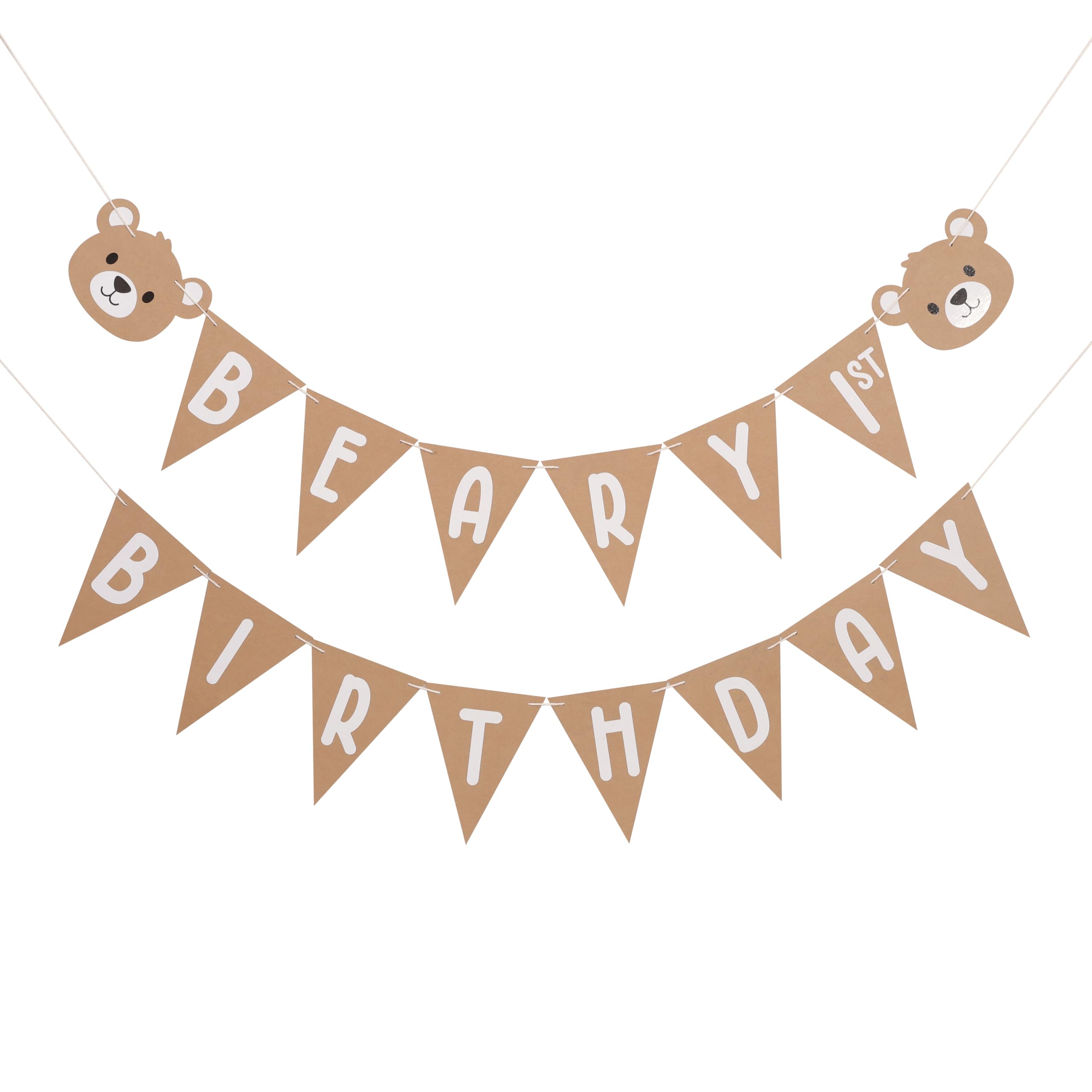 Beary First Birthday Banner - Bear First Birthday Decorations,Neutral Birthday Bear Theme Party Birthday Banner,1st Birthday Boy Decoration,My Beary 1st Birthday Banner