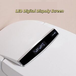 ChicFurnit Portable Smart Toilet with Bidet Built, Smart Toilets with Dryer and Warm Water, Heated Bidet Seat Toilet