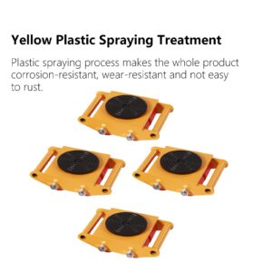 pijopang 4PCS Machine Skates, Heavy Duty Machinery Skates Dolly Machinery Moving Skate Machine Dolly Skate Machinery Mover Skate for Industrial Moving Equipment