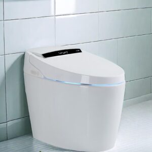 ChicFurnit Portable Smart Toilet with Bidet Built, Smart Toilets with Dryer and Warm Water, Heated Bidet Seat Toilet