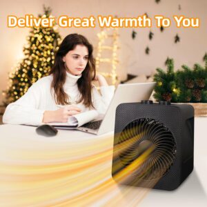 2 in 1 Heater and Fan Combo, 1500W Portable Heaters for Indoor Use with 4 Modes, Tip-over & Overheat Protections, Desk Space Heater and Fan Combo for Office Home Bedroom