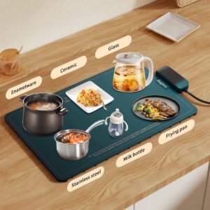 Electric Warming Tray, Food Warming Mat with Adjustable Temperature, Full Surface Heating,Rollable & Portable, Auto Shut-Off -Versatile Food Warmer for Parties Buffets Gatherings Holidays Daily Use