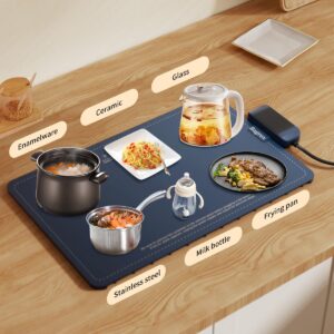 Electric Warming Tray, Food Warming Mat with Adjustable Temperature, Full Surface Heating,Rollable & Portable, Auto Shut-Off -Versatile Food Warmer for Parties Buffets Gatherings Holidays Daily Use