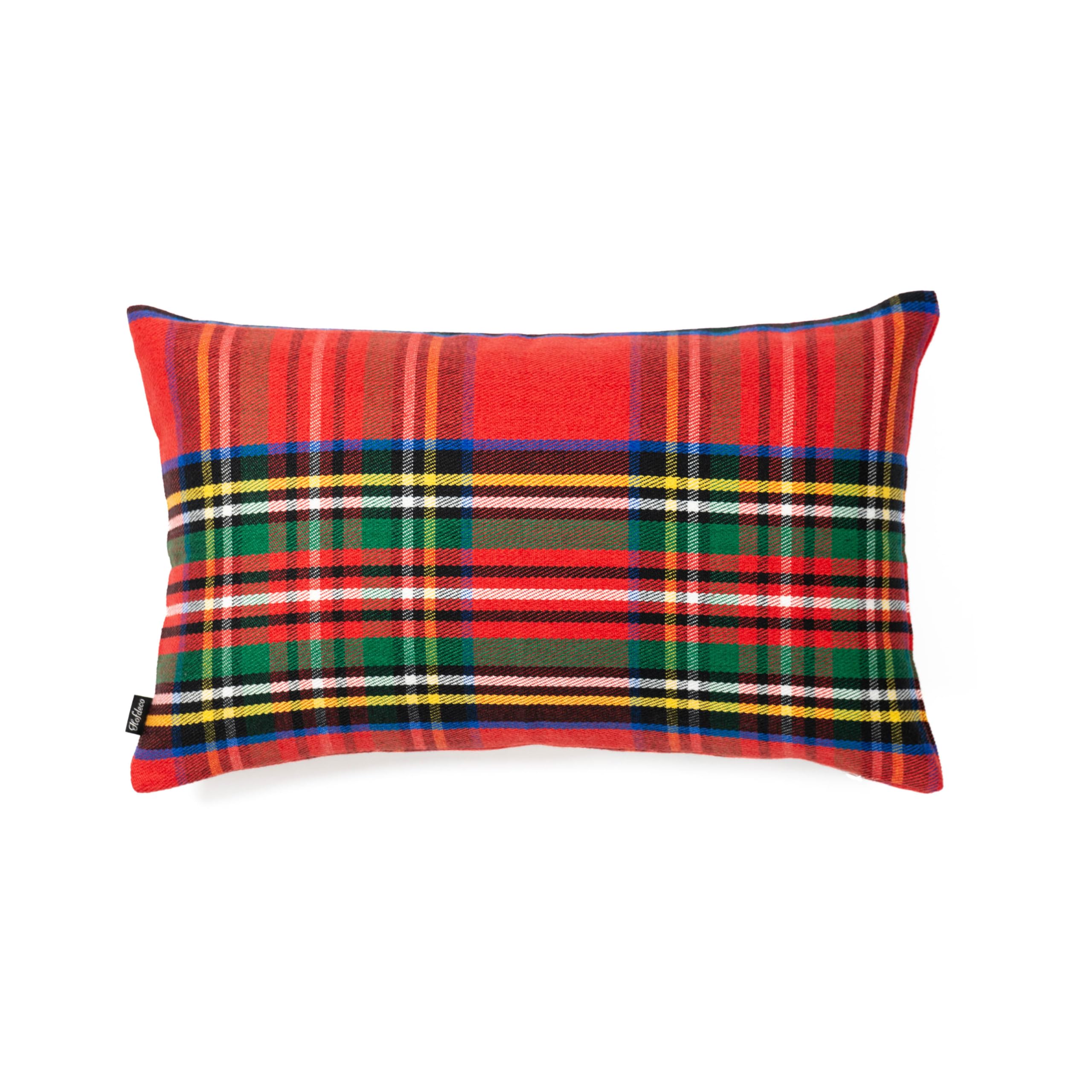 Hofdeco Premium Christmas Indoor Outdoor Lumbar Pillow Cover Only, 12"x20" Water Repellent for Holiday, Backyard, Couch, Scottish Tartan Plaid C