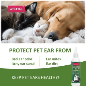 Wolftail Dog Eye Wipes & Dog Ear Wipes & Dog Ear Cleaner